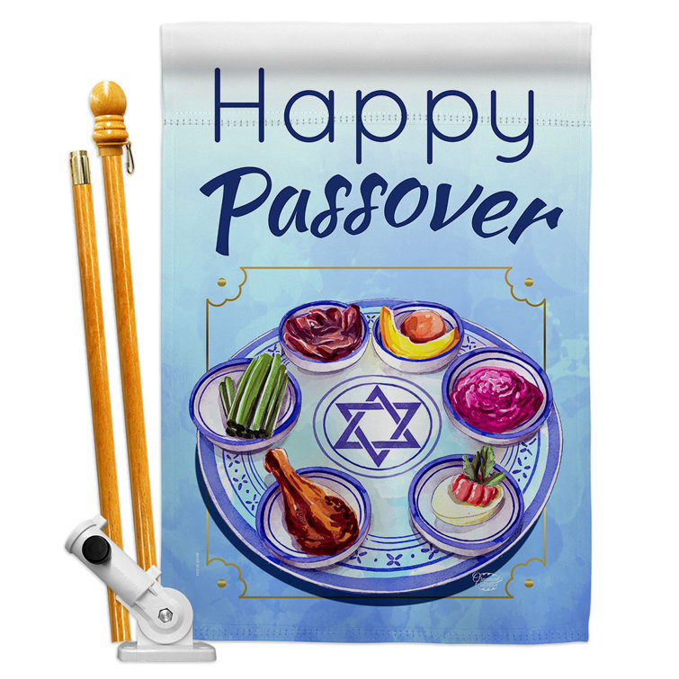 Ornament Collection Double Sided 40'' H x 28'' W Polyester Passover ...