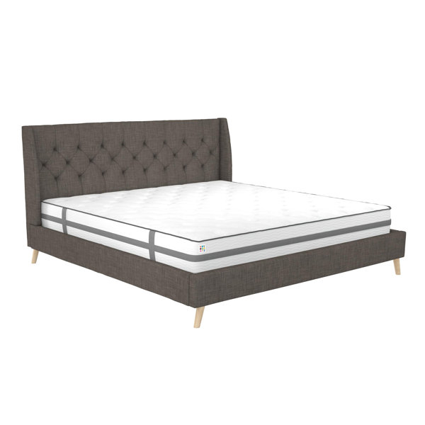 Novogratz Her Majesty Upholstered Wingback Bed & Reviews | Wayfair