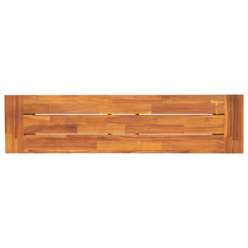 Millwood Pines Loess Indoor/Outdoor Solid Acacia Wood Slat Top Bench ...