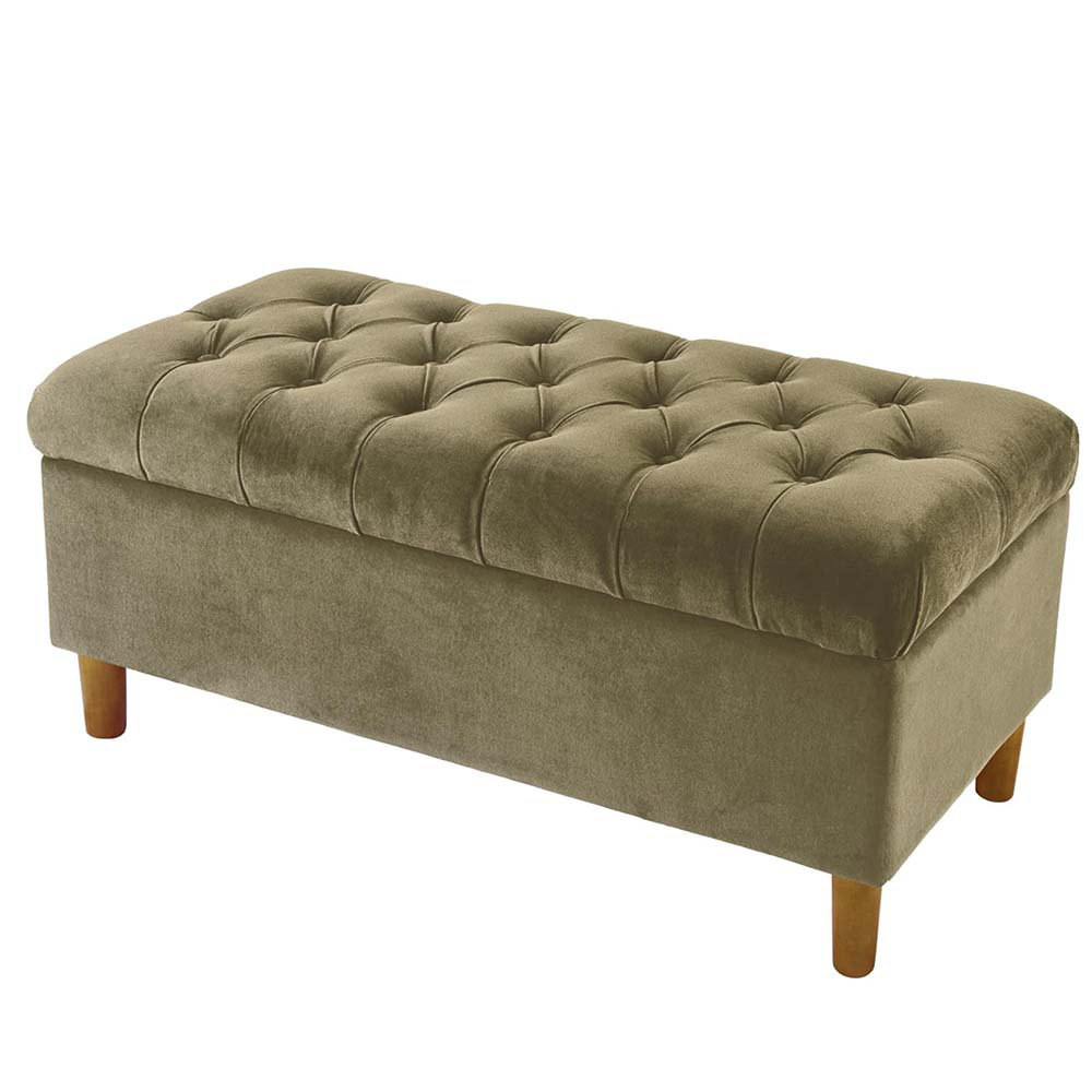 Mercer41 Home Decortufted Button Storage Bench With Hinged Lid Bench ...