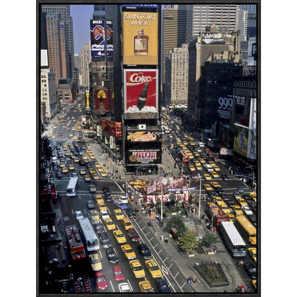 Global Gallery Yellow Taxi In Times Square, New York City Framed On ...