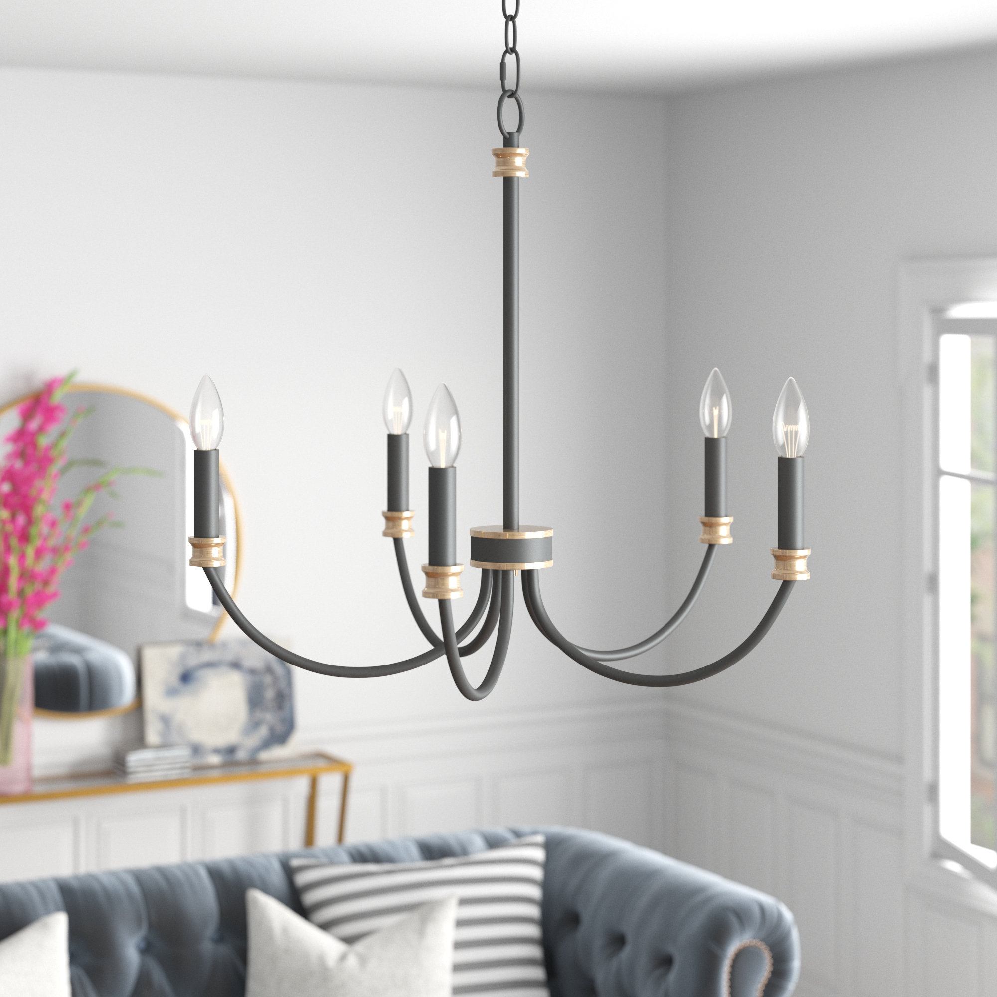 Etta Avenue™ Hanna 5-Light Dimmable Candle Style Chandelier & Reviews ...