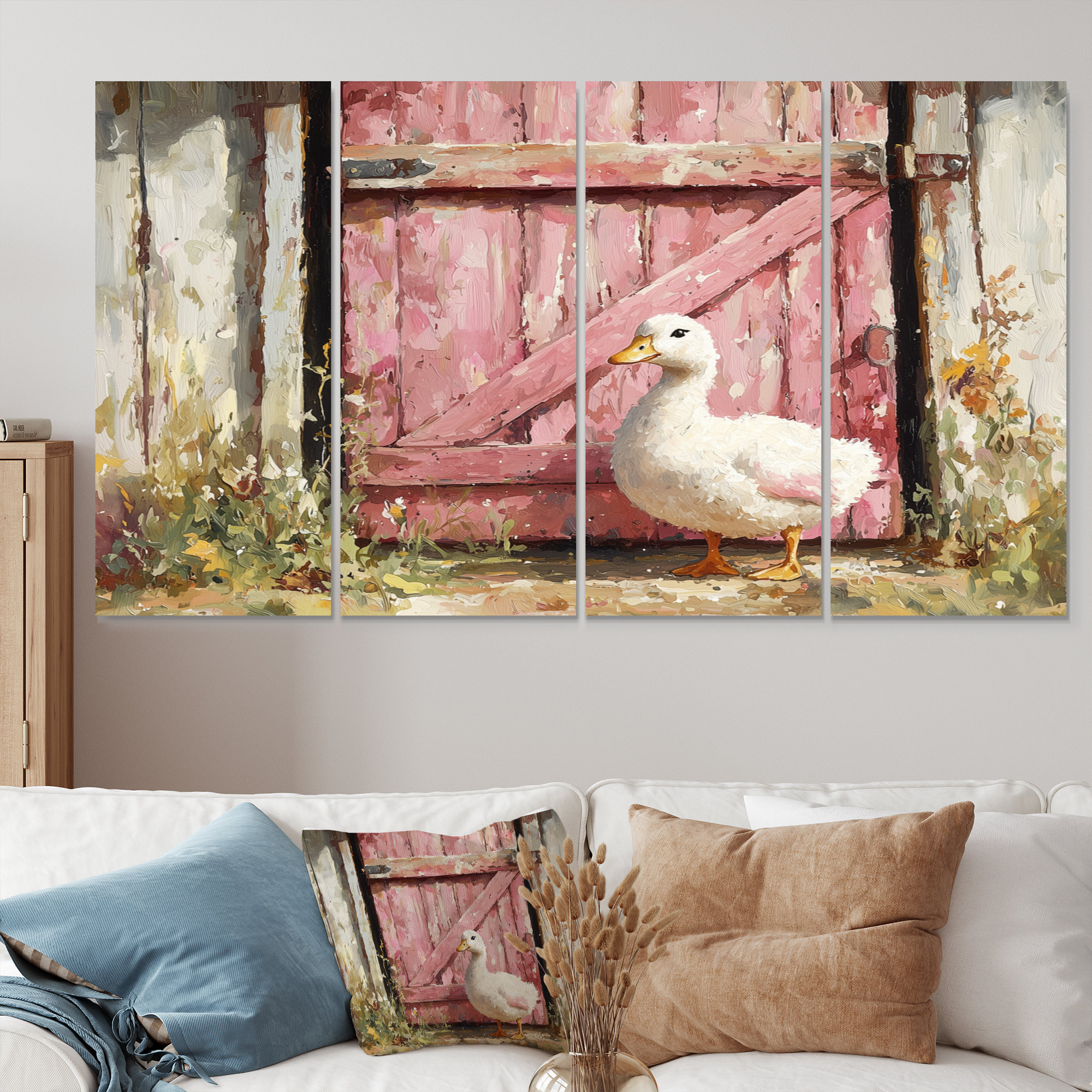 August Grove Cute Duck Portrait At The Barn I - Duck Animal Wall Art ...