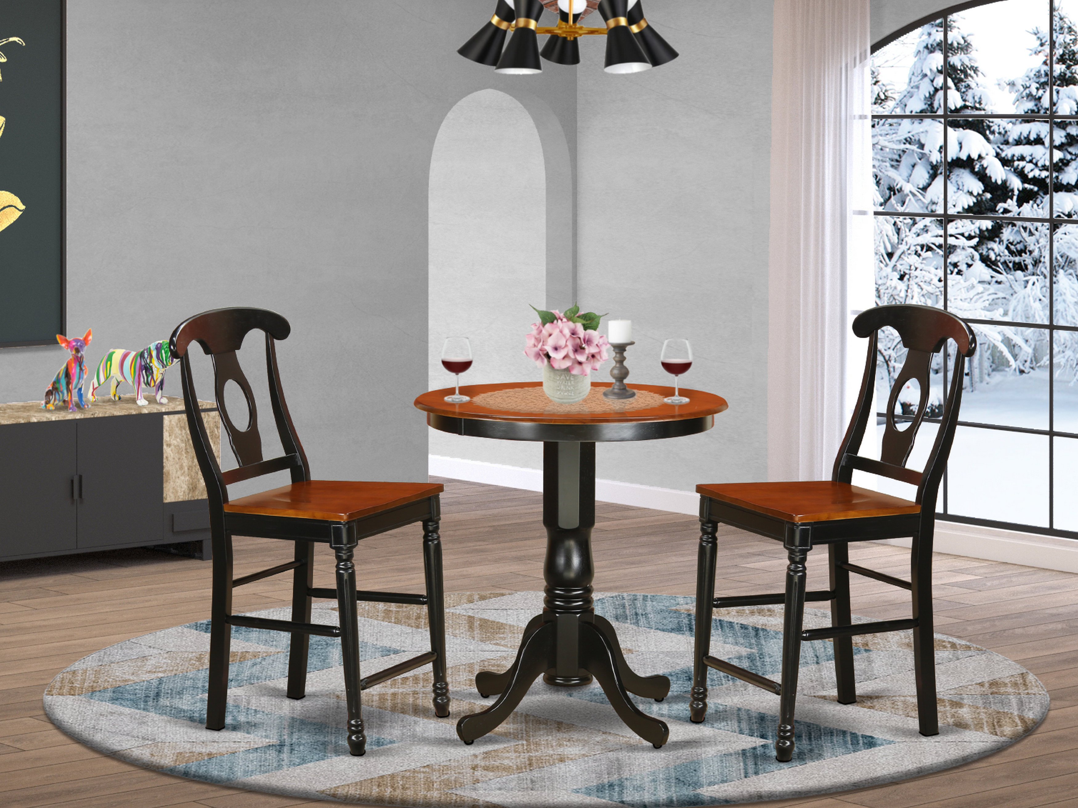 Charlton Home® Smithson Pedestal Dining Set & Reviews | Wayfair