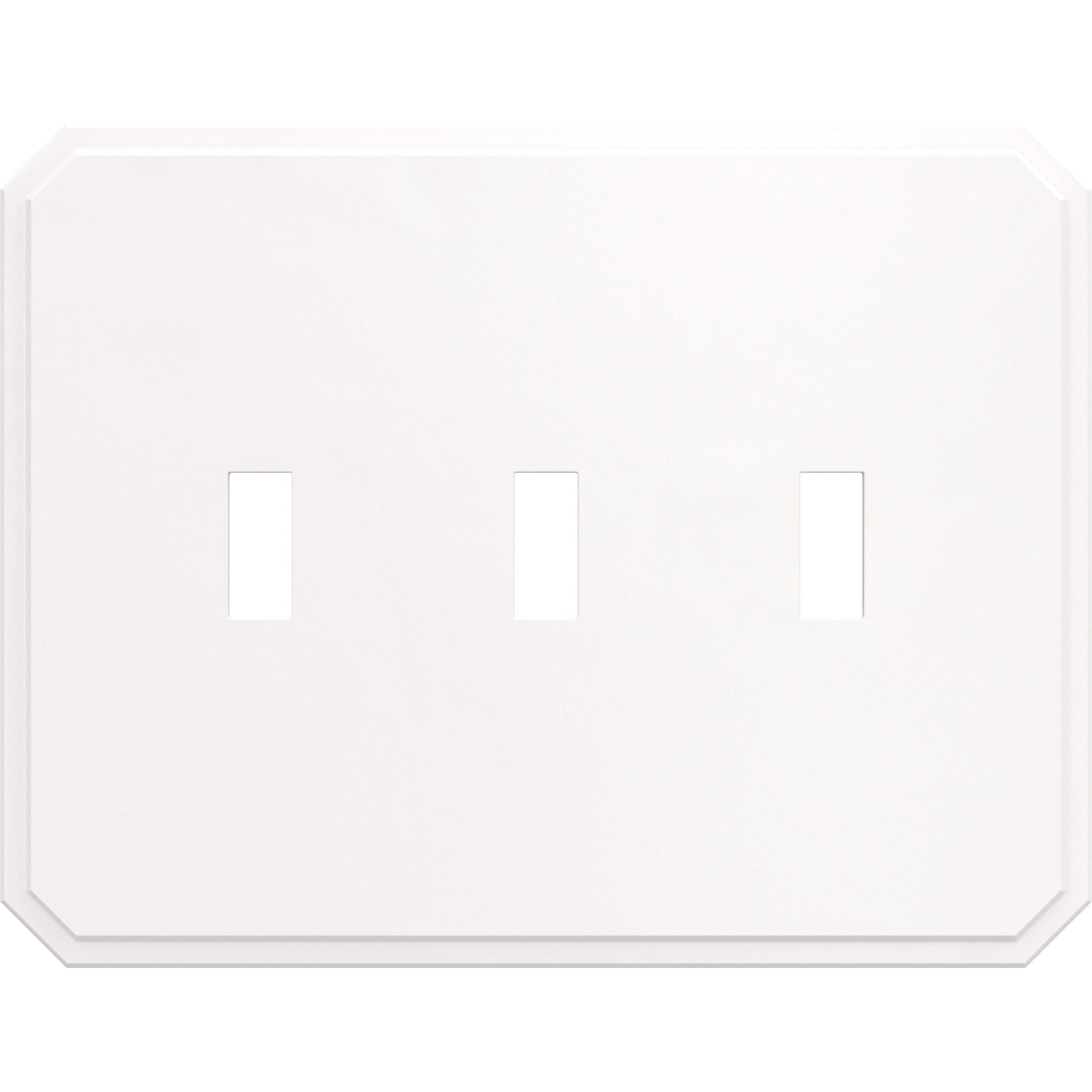 Franklin Brass Stepped Geometric 3-Gang Light Switch/Toggle Wall Plate ...