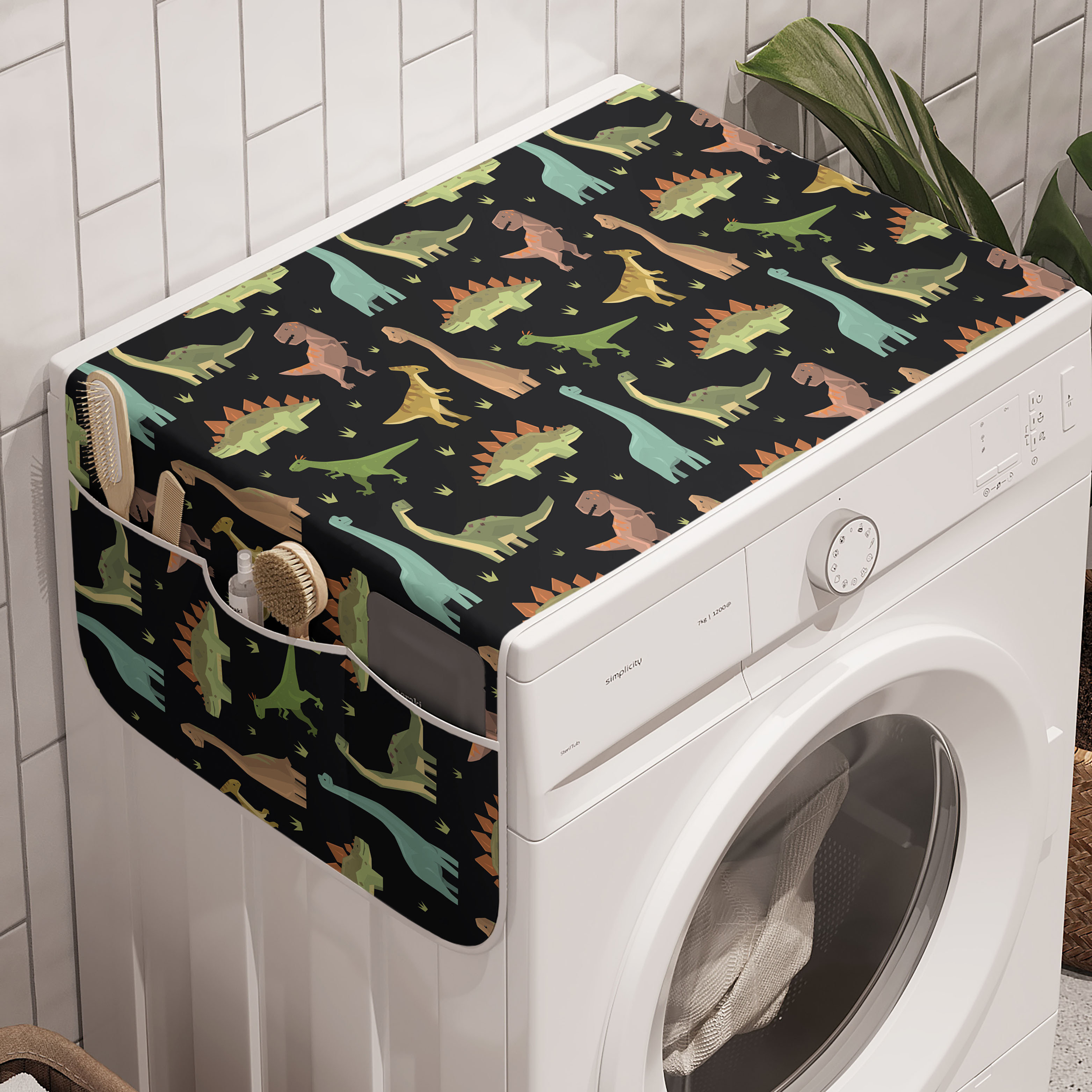 East Urban Home Dinosaur Washing Machine Organizer Pack of 2 47" x 18.5 ...