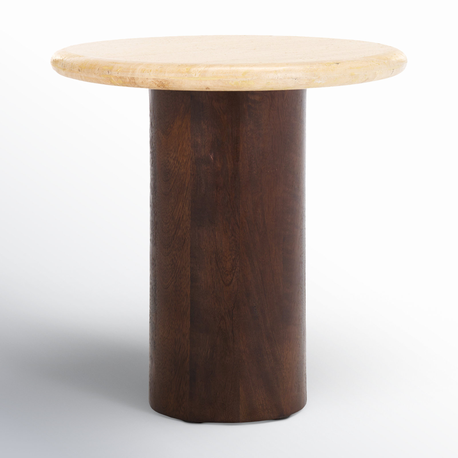 Joss & Main Bridie Travertine Top Accent Table | Joss & Main
