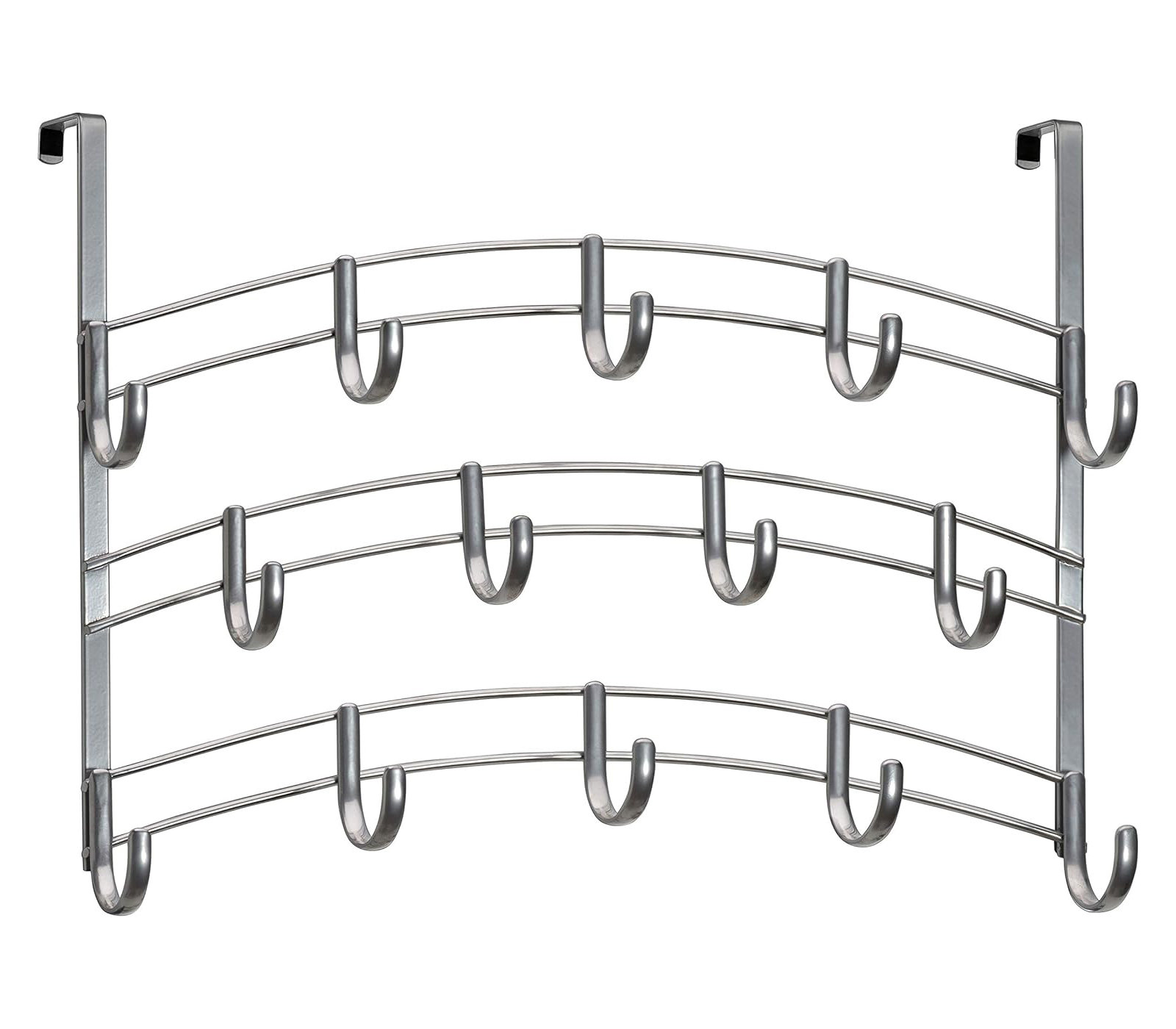 Latitude Run® Professional Over Door Hooks Rack - 14 Hook Hanger For ...