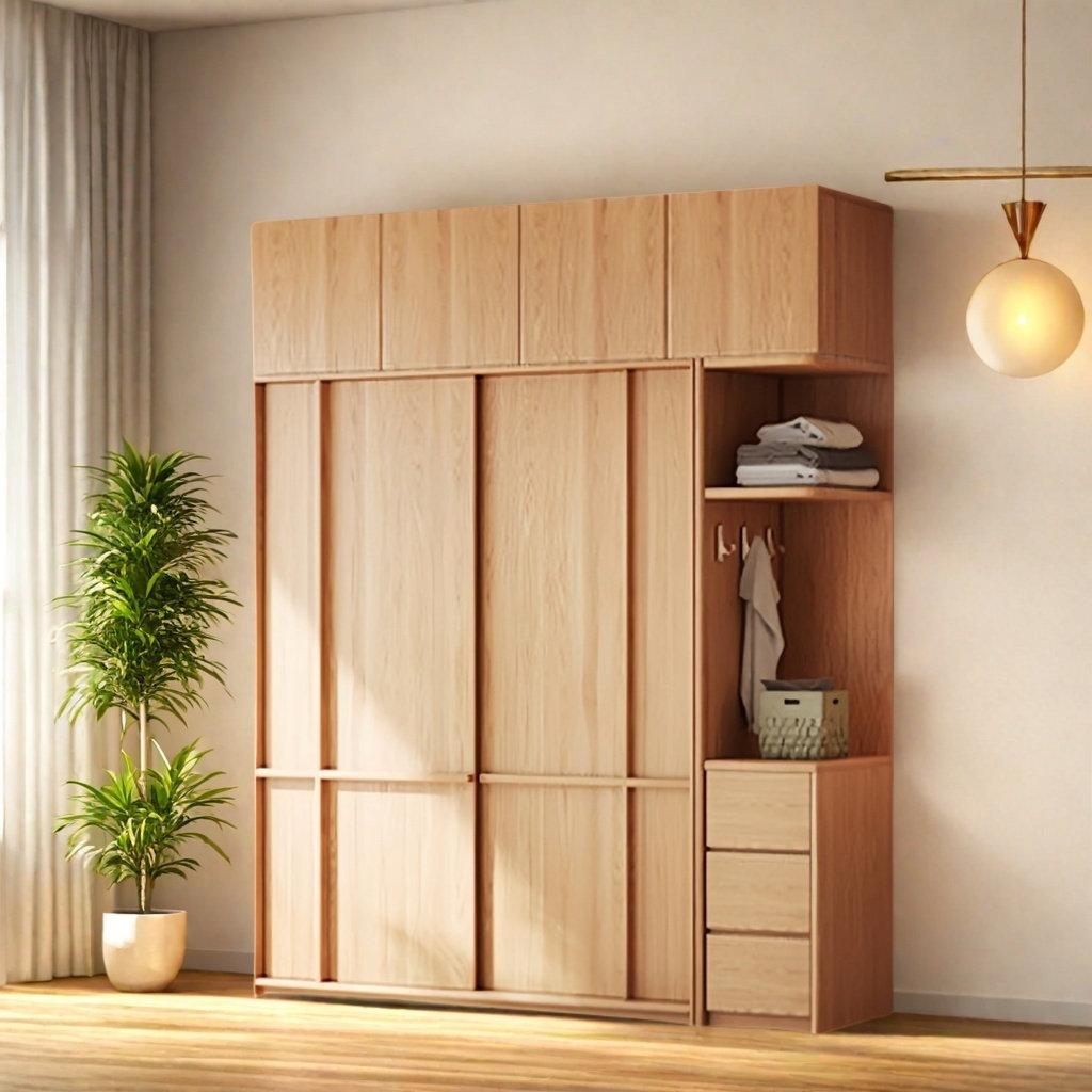 marlao Simple Modern Log Style Push Pull Wardrobe | Wayfair