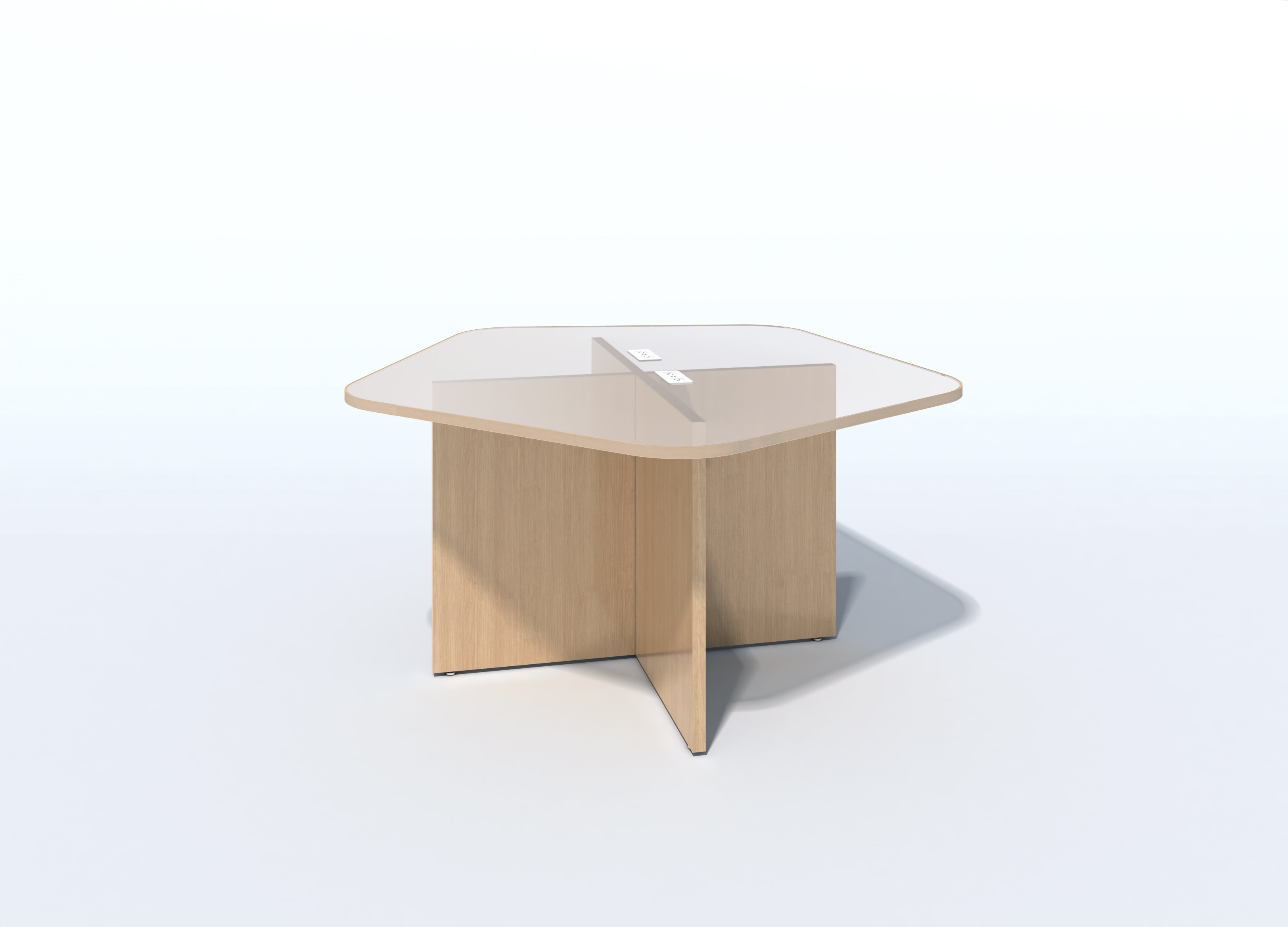 In2 Design Octagonal Conference Table with Power Modules - Wayfair Canada