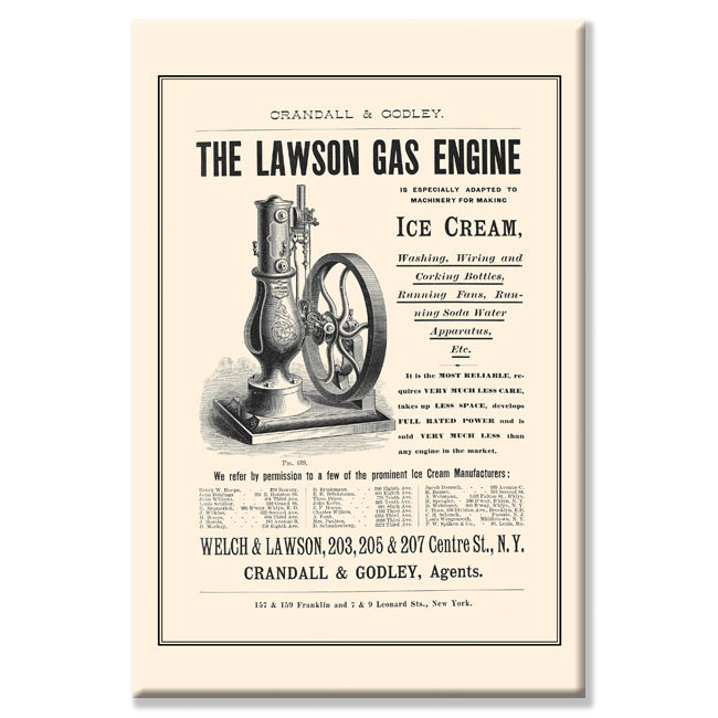Buyenlarge The Lawson Gas Engine Vintage Advertisement on Wrapped ...
