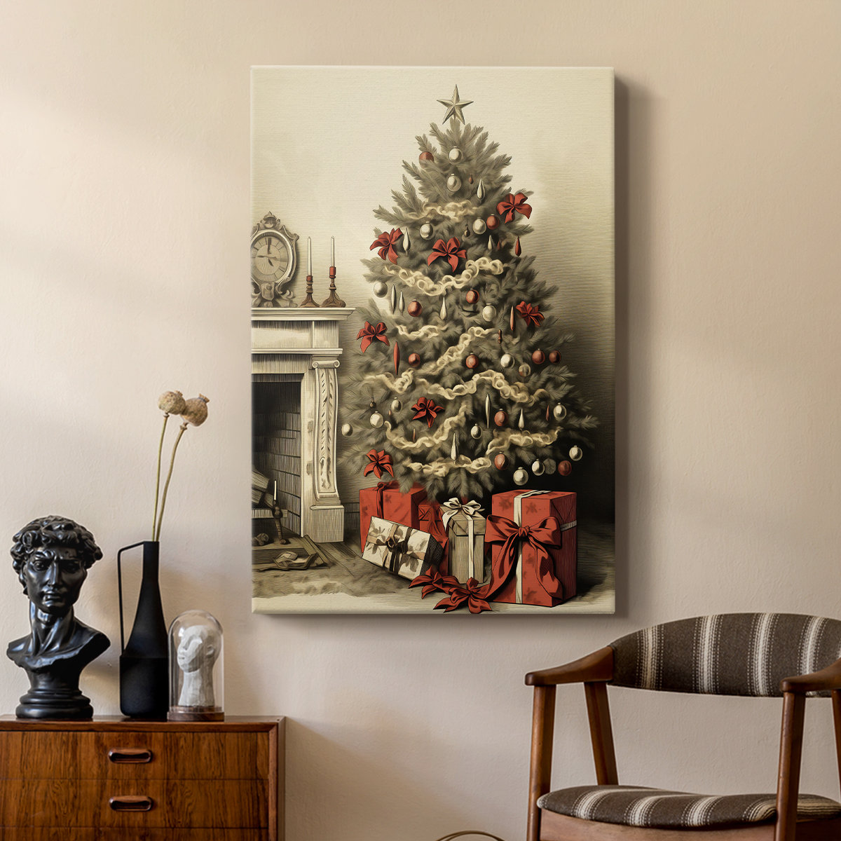 Astoria Grand Christmas Holiday Art CDXCV -Custom Wrapped Gallery Cavas ...