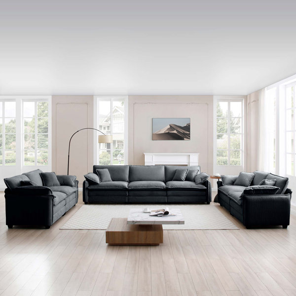 Latitude Run® Kaoruko Modern Living Room Sofa 3 Pieces Set, Two 2 ...