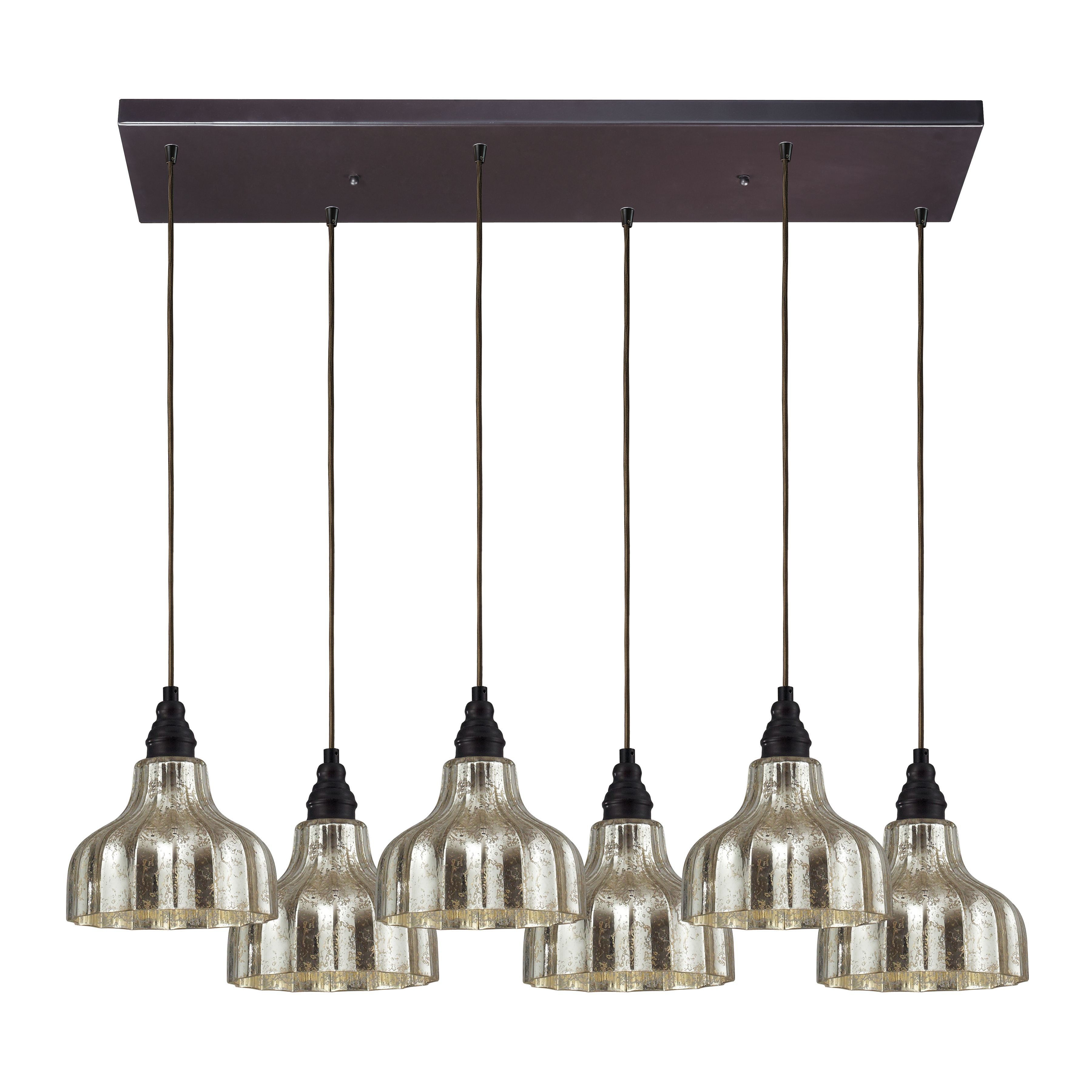 Langley Street® Tegan 6 - Light Cluster Teardrop Pendant | Wayfair