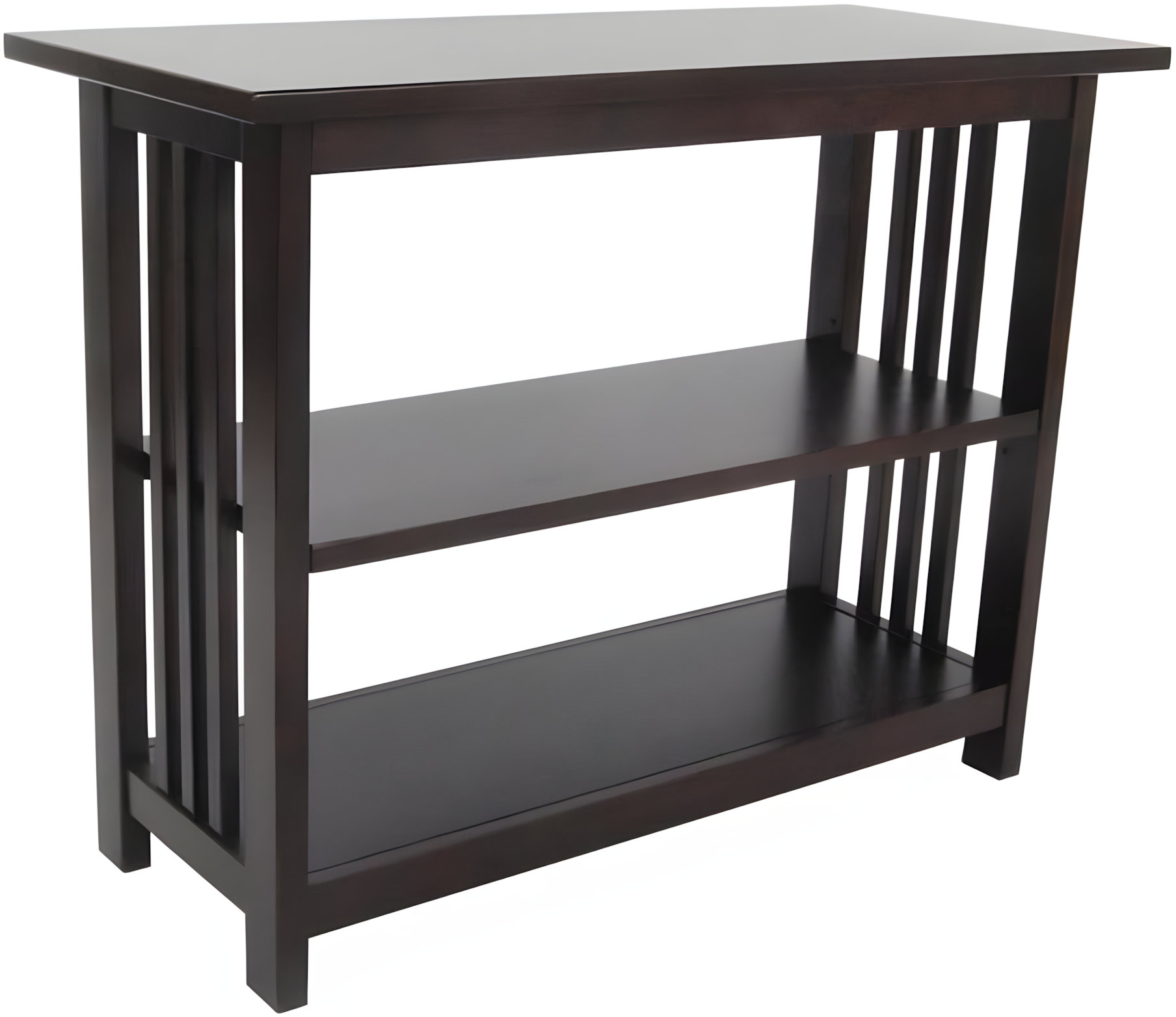 One Allium Way® Mission Style Console Table With Adjustable Shelf And ...
