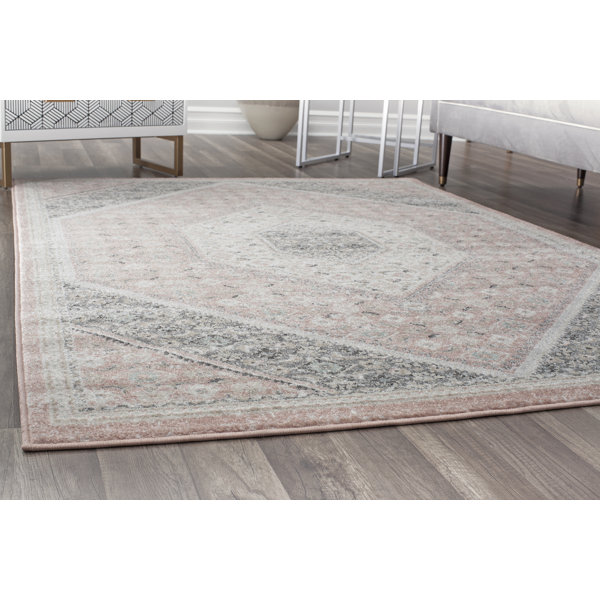 World Menagerie Hailey Vintage Quartz Rose Area Rug & Reviews | Wayfair