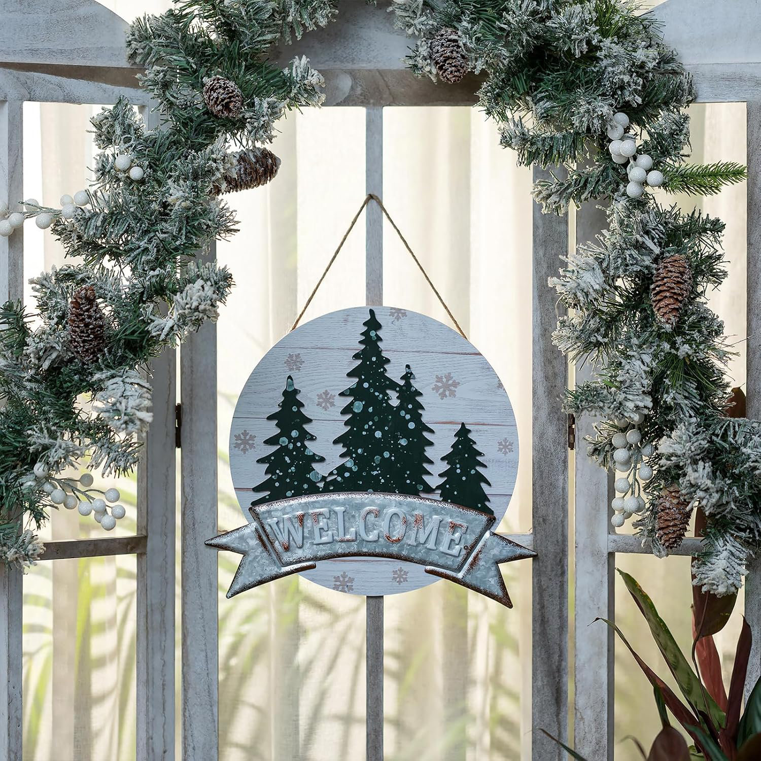 Ophelia & Co. Winter Welcome Sign for Door Wall Decor - Winter Wreath ...