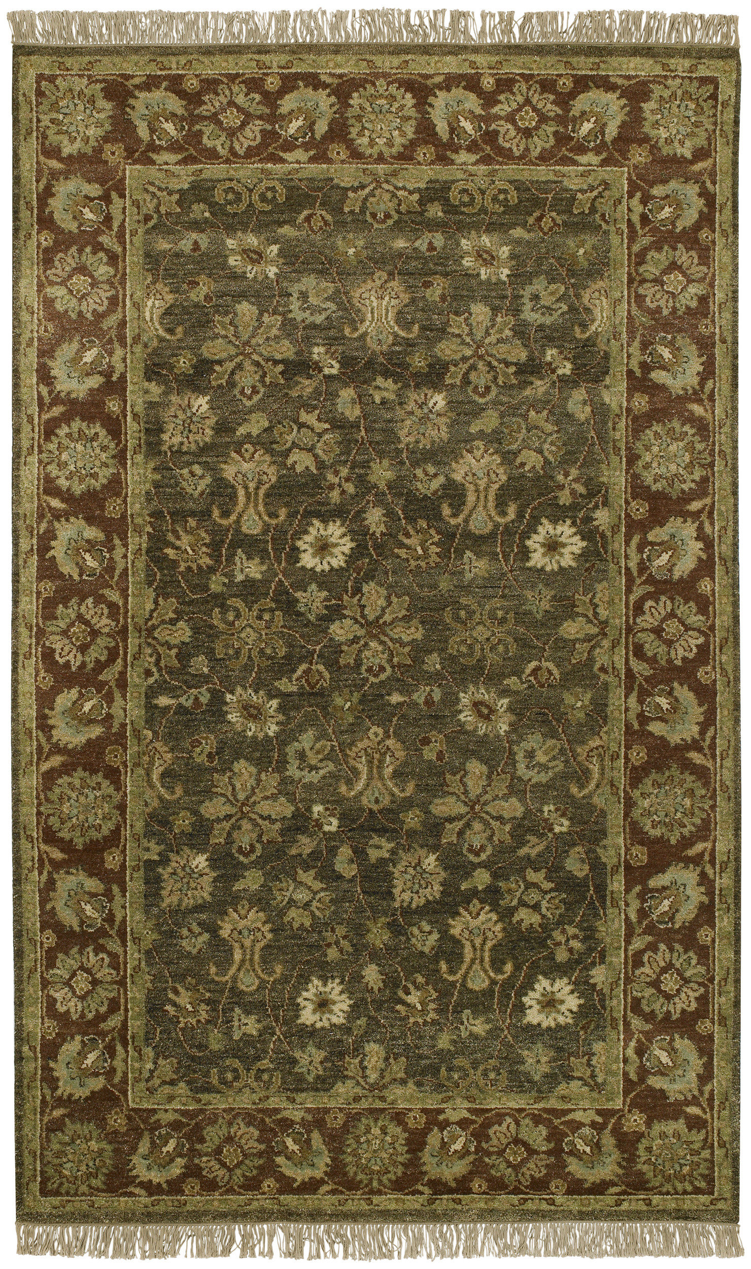 Charlton Home® Carrickfergus Oriental Hand Knotted Wool Brown/Beige ...