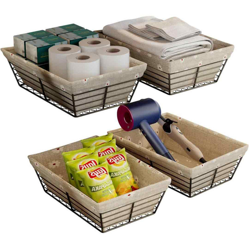 Rosalind Wheeler 4 Pack Baskets for Organizing Storage Basket with ...