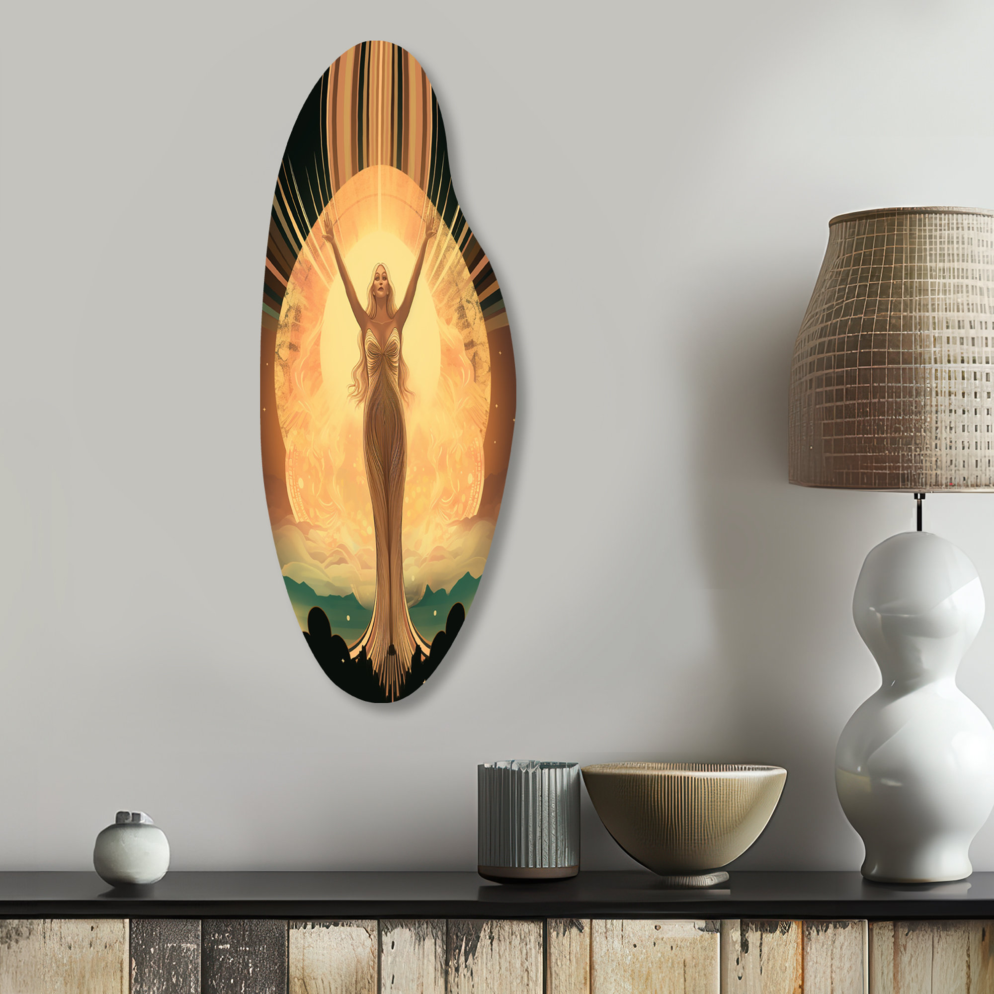 Lark Manor™ Glorious Art Nouveau Celebration - Woman Avant-Garde Curved ...