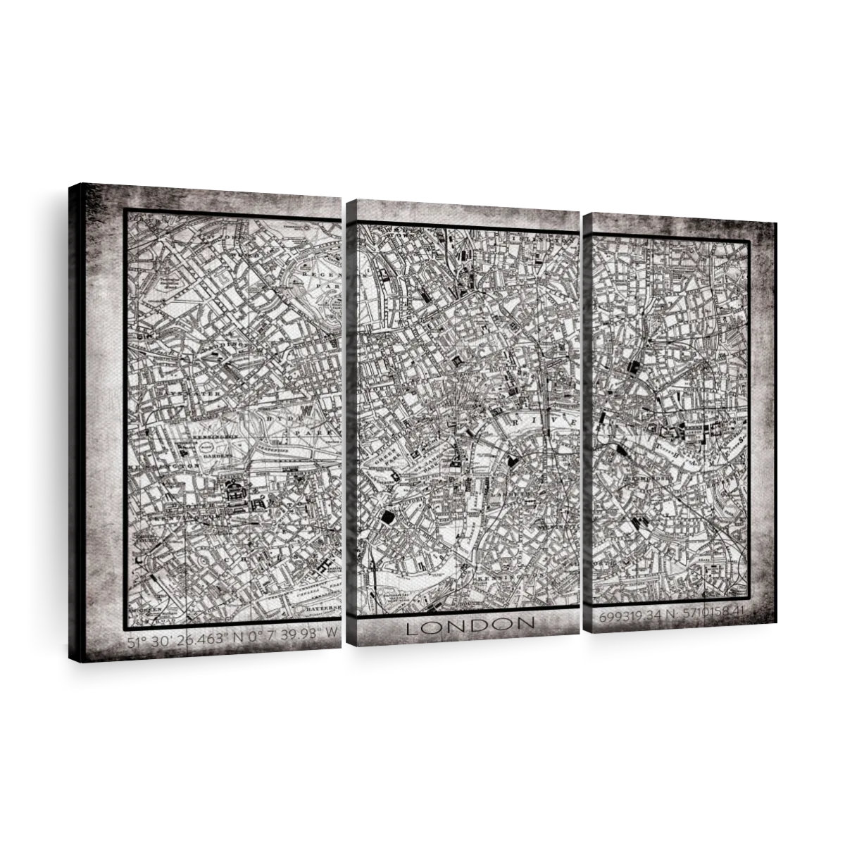 17 Stories City Map Of London Grunge Canvas Print - Wayfair Canada