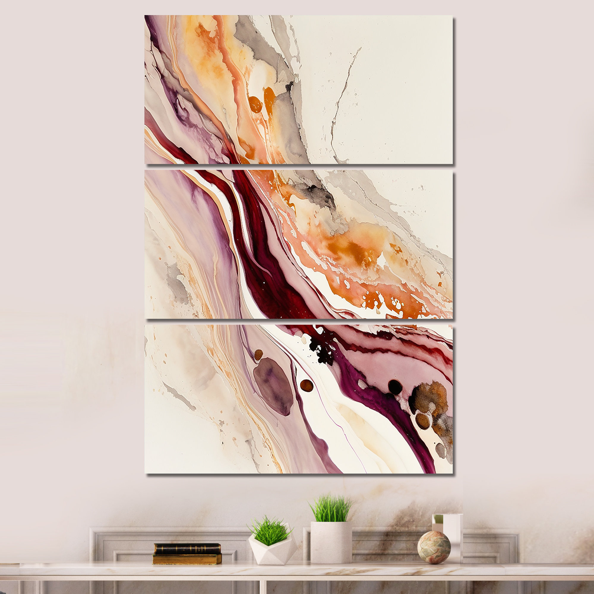 Orren Ellis Monchel Encounters At Redend Point II On Canvas 3 Pieces ...