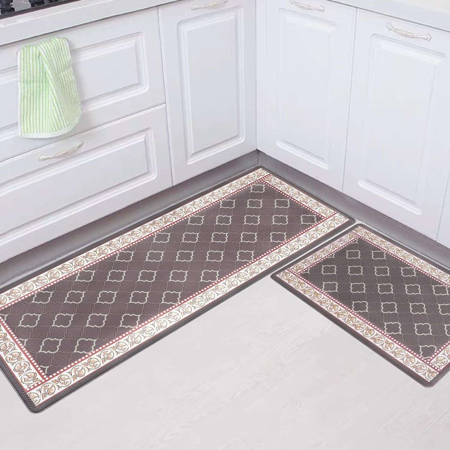 Alcott Hill® Kitchen floor mat a set of 2, buffer anti-fatigue kitchen ...