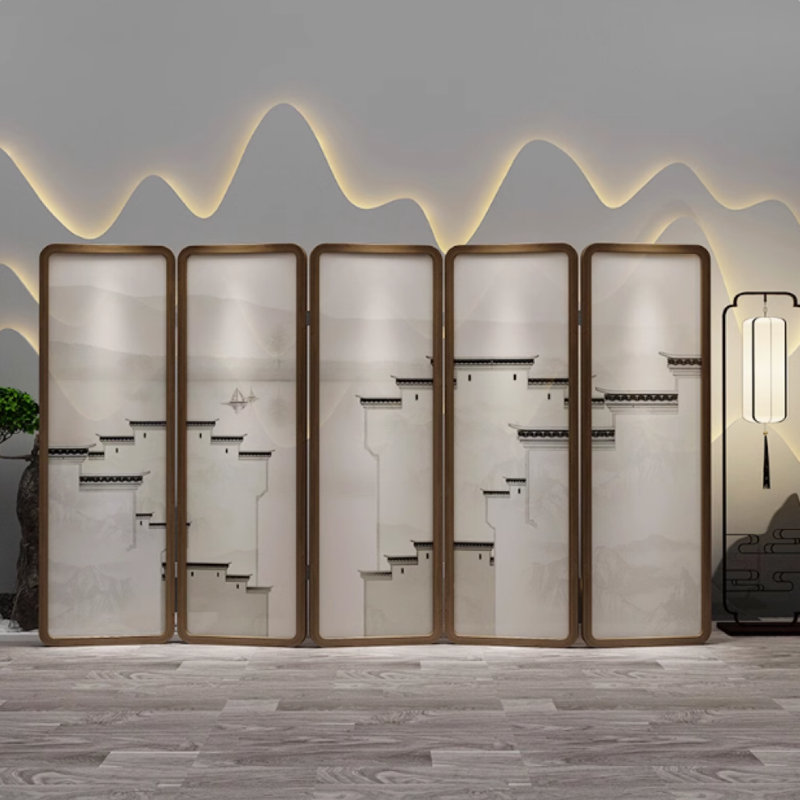 Sleek Surface Designs Ancient-Style Foldable Screen | Wayfair