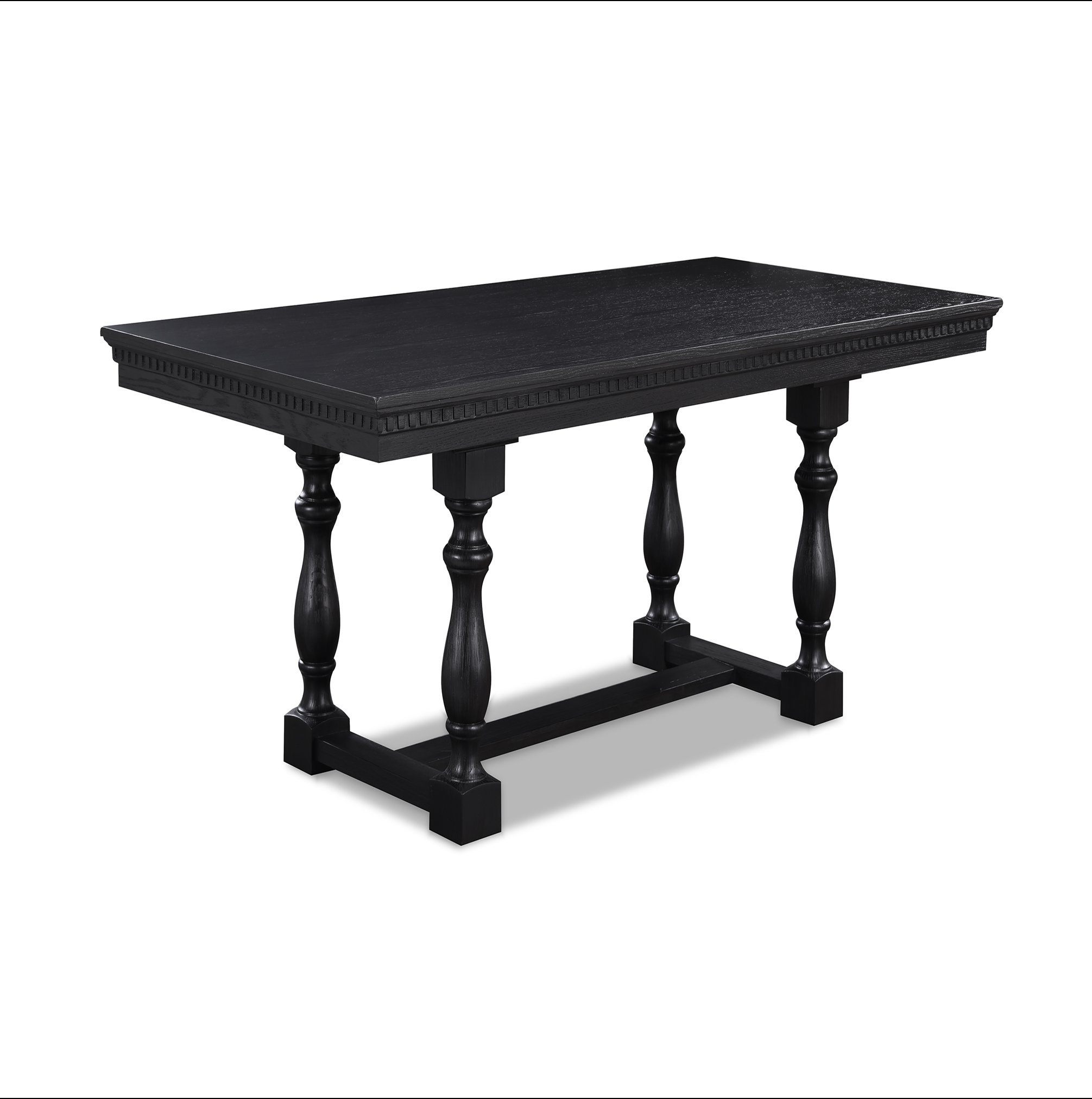 Darby Home Co Transitional Rustic Trestle Dining Table 1pc Wooden Solid ...
