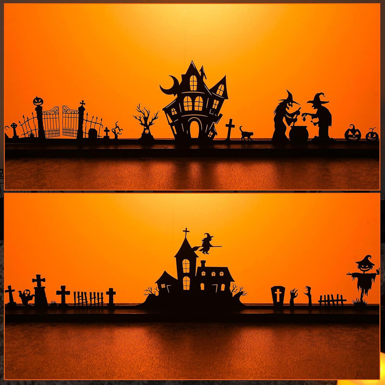 Ophelia & Co. 2 Pcs 15.8 Inch Halloween Metal Table Decor - Haunted ...