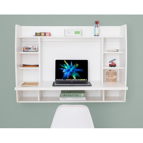 Latitude Run® Amon Versatile Wall Mount Floating Computer Desk ...