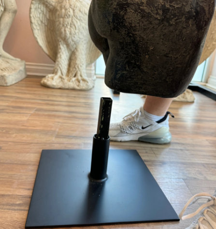 Red Barrel Studio® Aged Black Andrea Male Stone Torso Life Size Statue ...