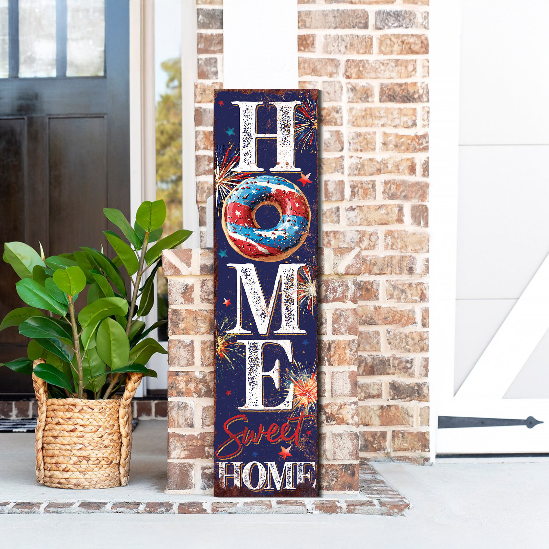 The Holiday Aisle® 4th of July Home Sweet Home Porch Sign |Perfect ...