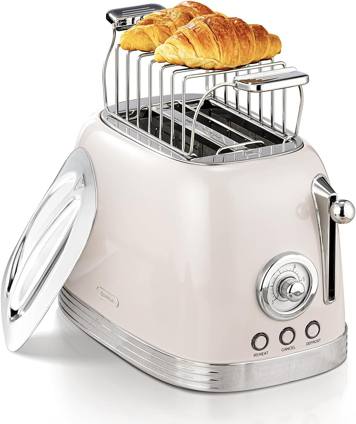 CAPBOL Cute Retro Toaster 2 Slice with 1.58" Wide Slots, with Stainless ...