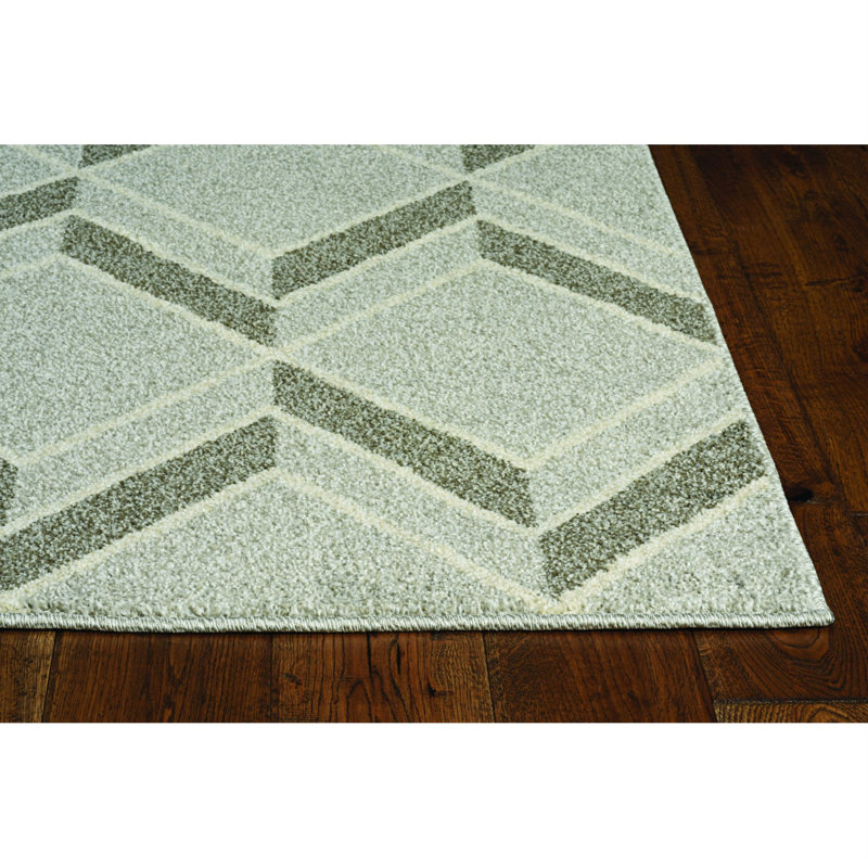 George Oliver Geometric Tufted Gray Area Rug | Wayfair