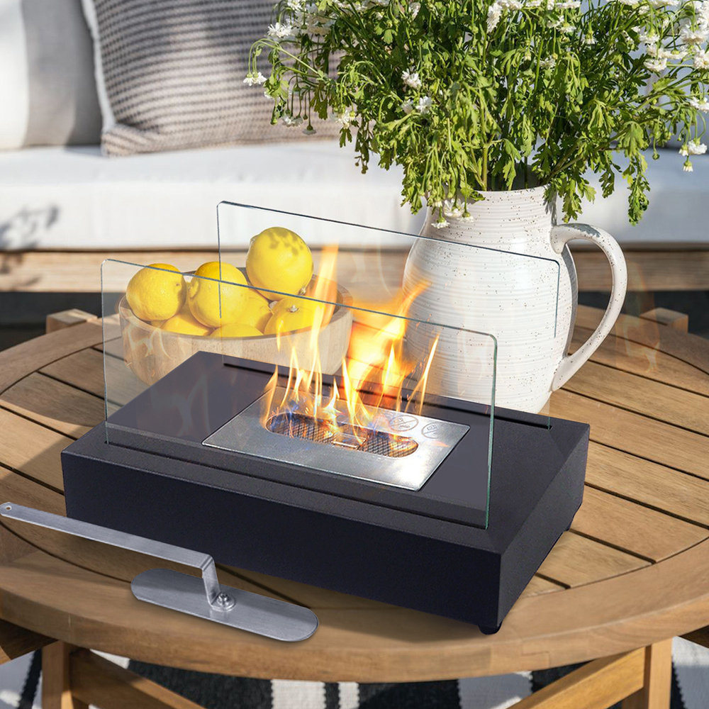 ATR Arttoreal Metal Rectangle Table Top Firepit with Smores Maker ...