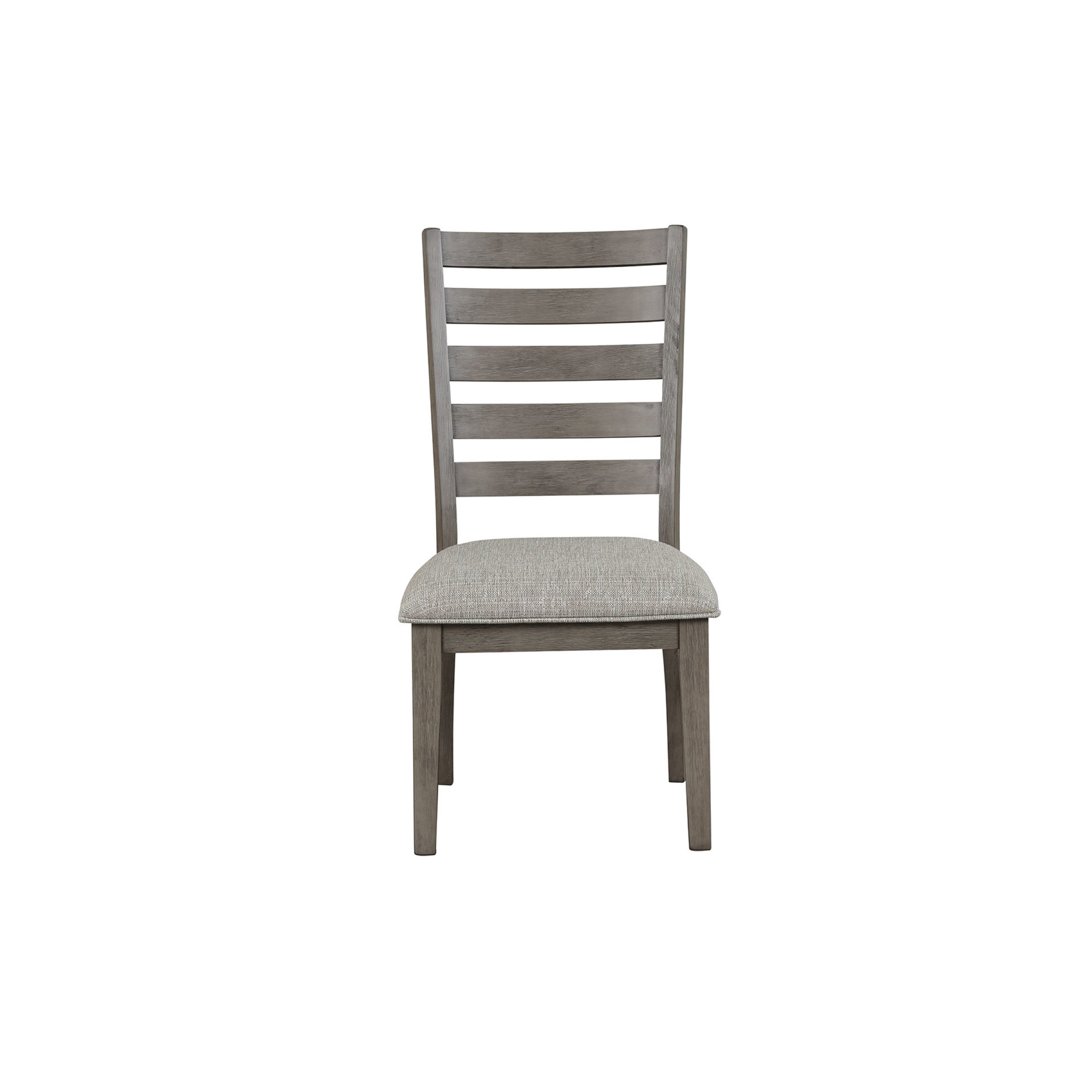 Hokku Designs Rustic Gray Ladderback Dining Chair Of 2 With Upholstered ...