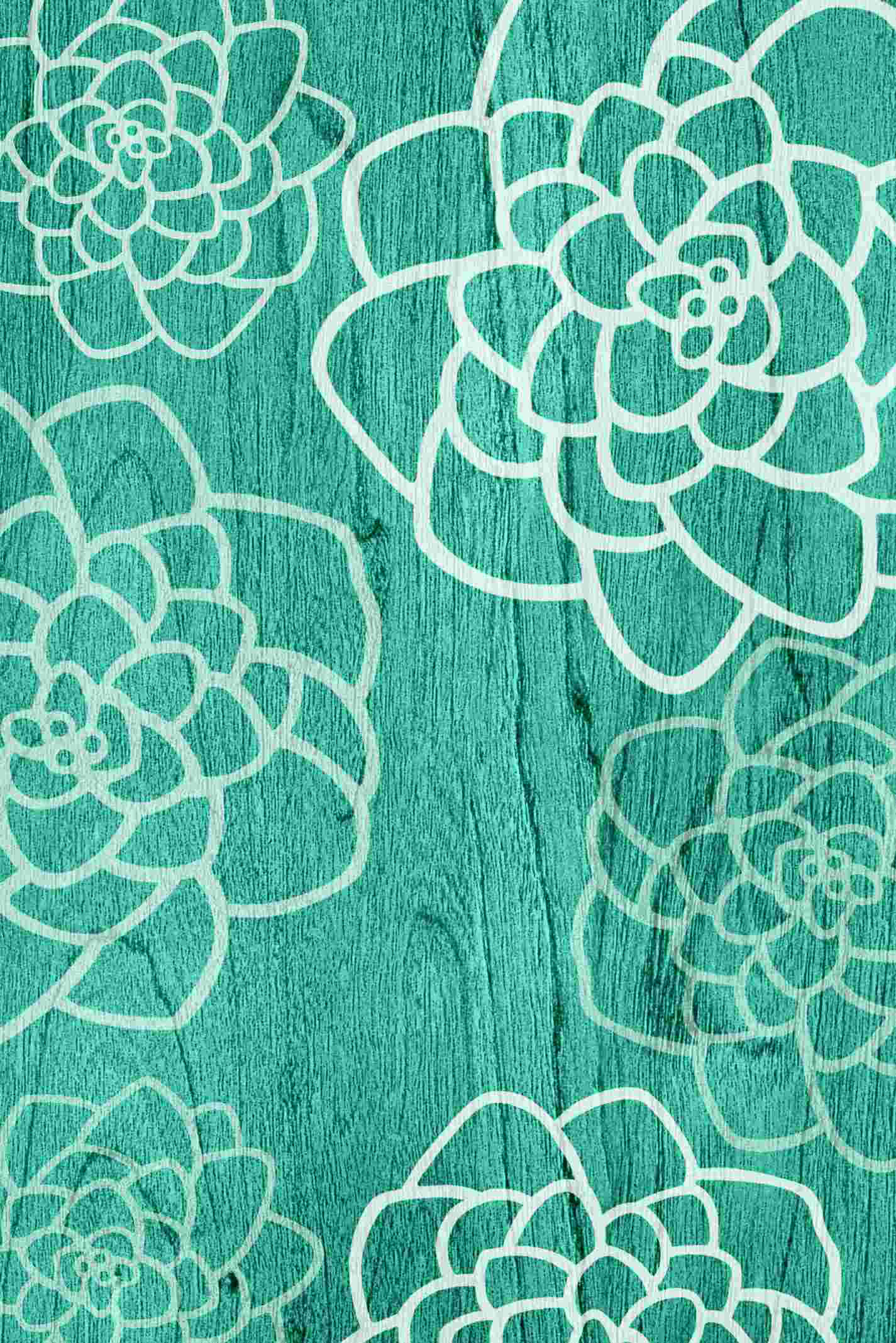 Winston Porter Floral Pattern Wood Background - Wrapped Canvas ...