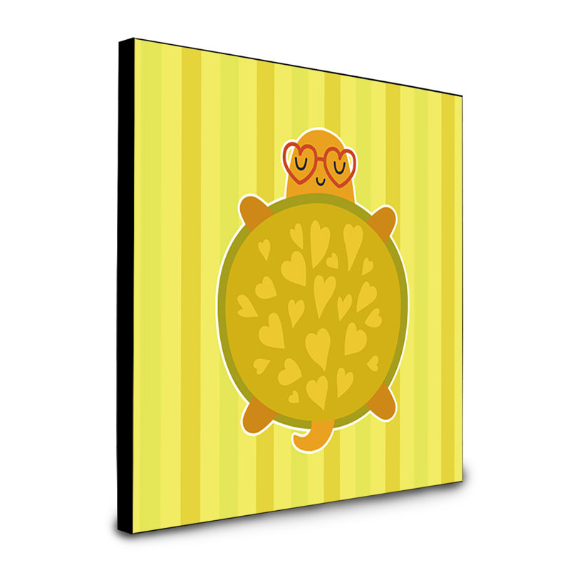 Harriet Bee Alouetta Turtle with Glasses Artwork Wall Panel | Wayfair