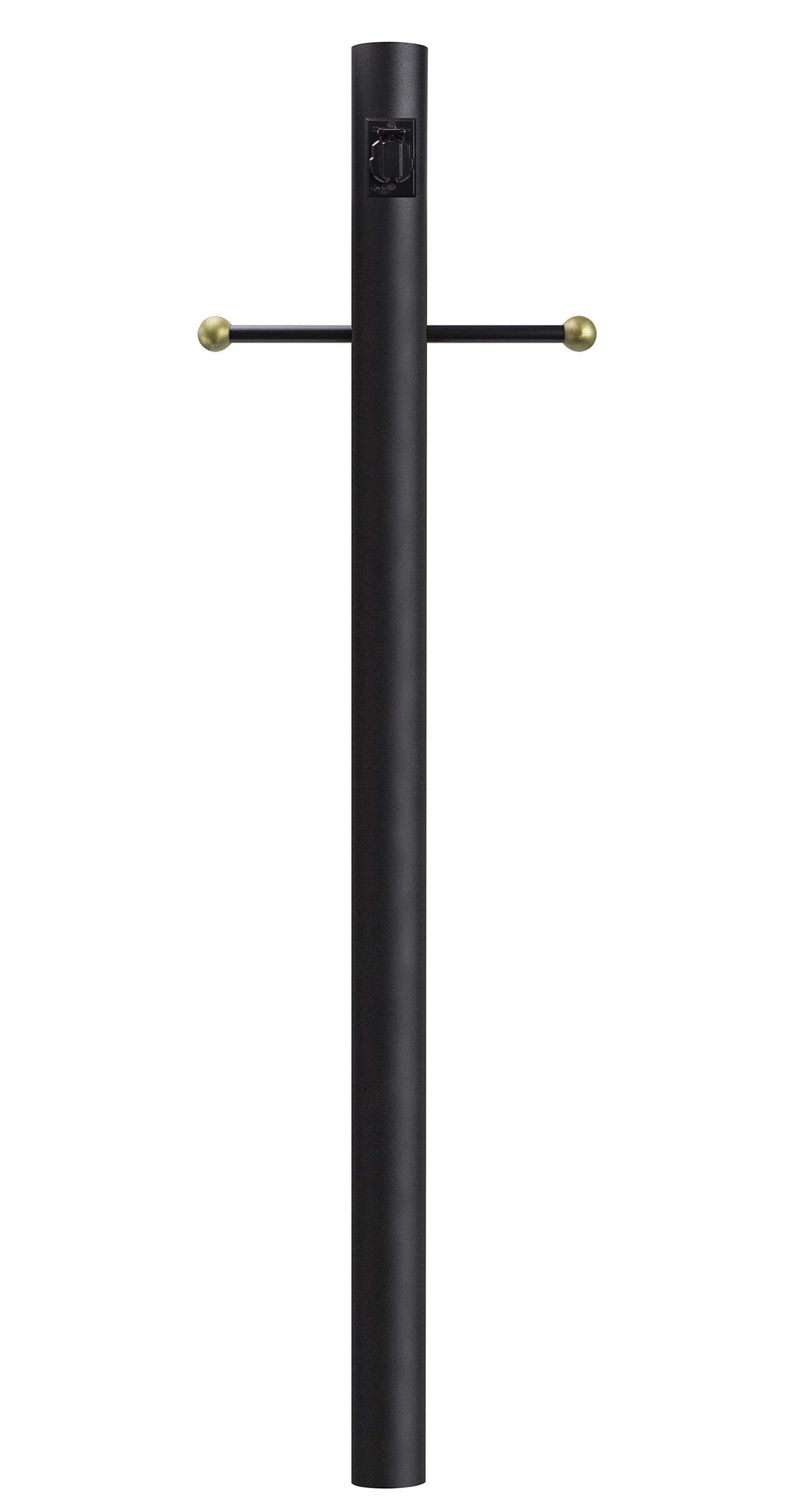 Solus 7, 8, or 10 ft. Direct Burial Lamp Post with Decorative Cross Arm ...