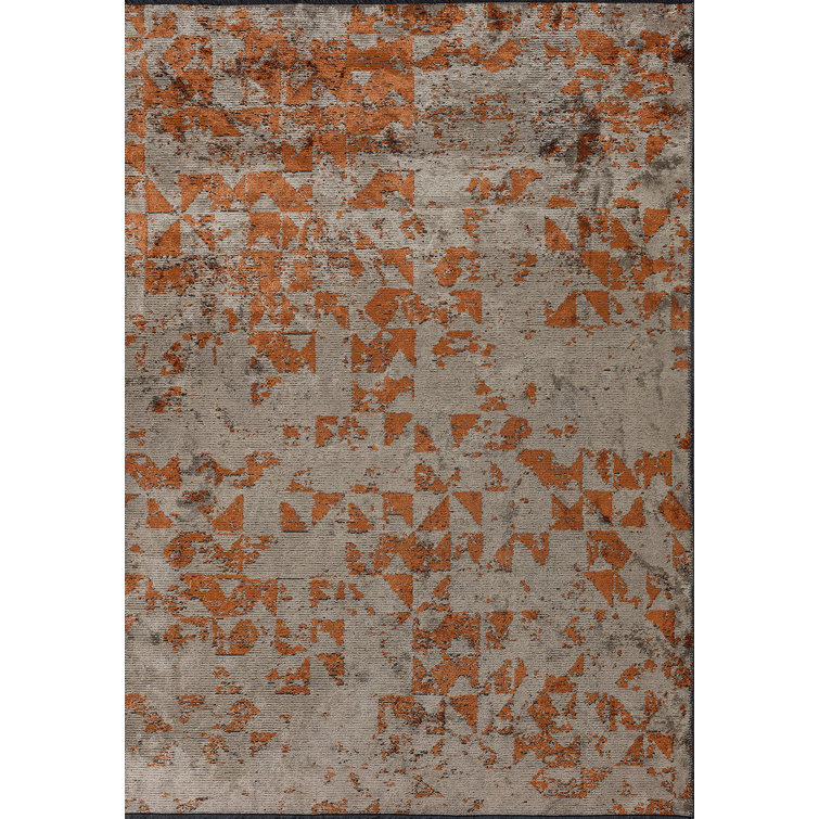Williston Forge Sumnu Beige Abstract Cotton Machine Made Area Rug ...