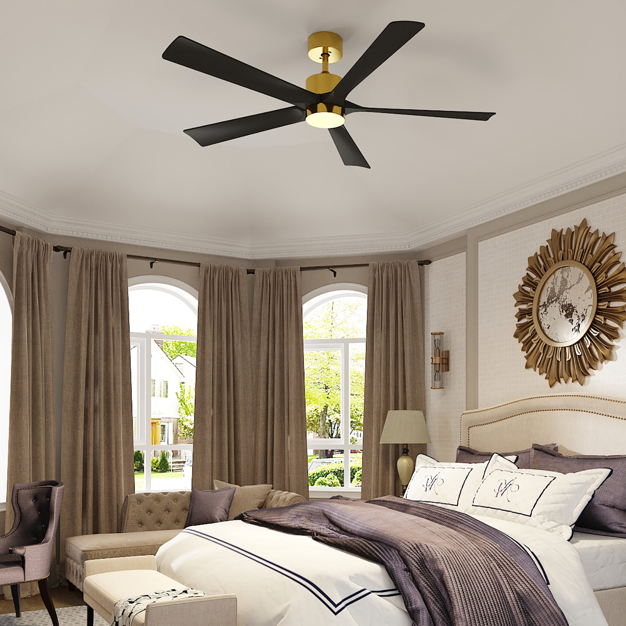 Mercer41 5 - Blade Propeller Ceiling Fan With Remote Control And Lights ...