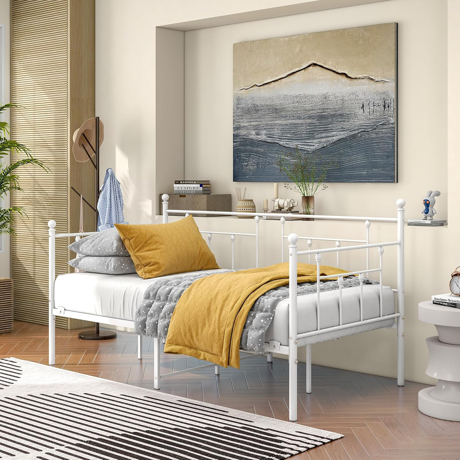 Alcott Hill® Twin Size Daybed With Metal Slat Platform, No Box Spring ...