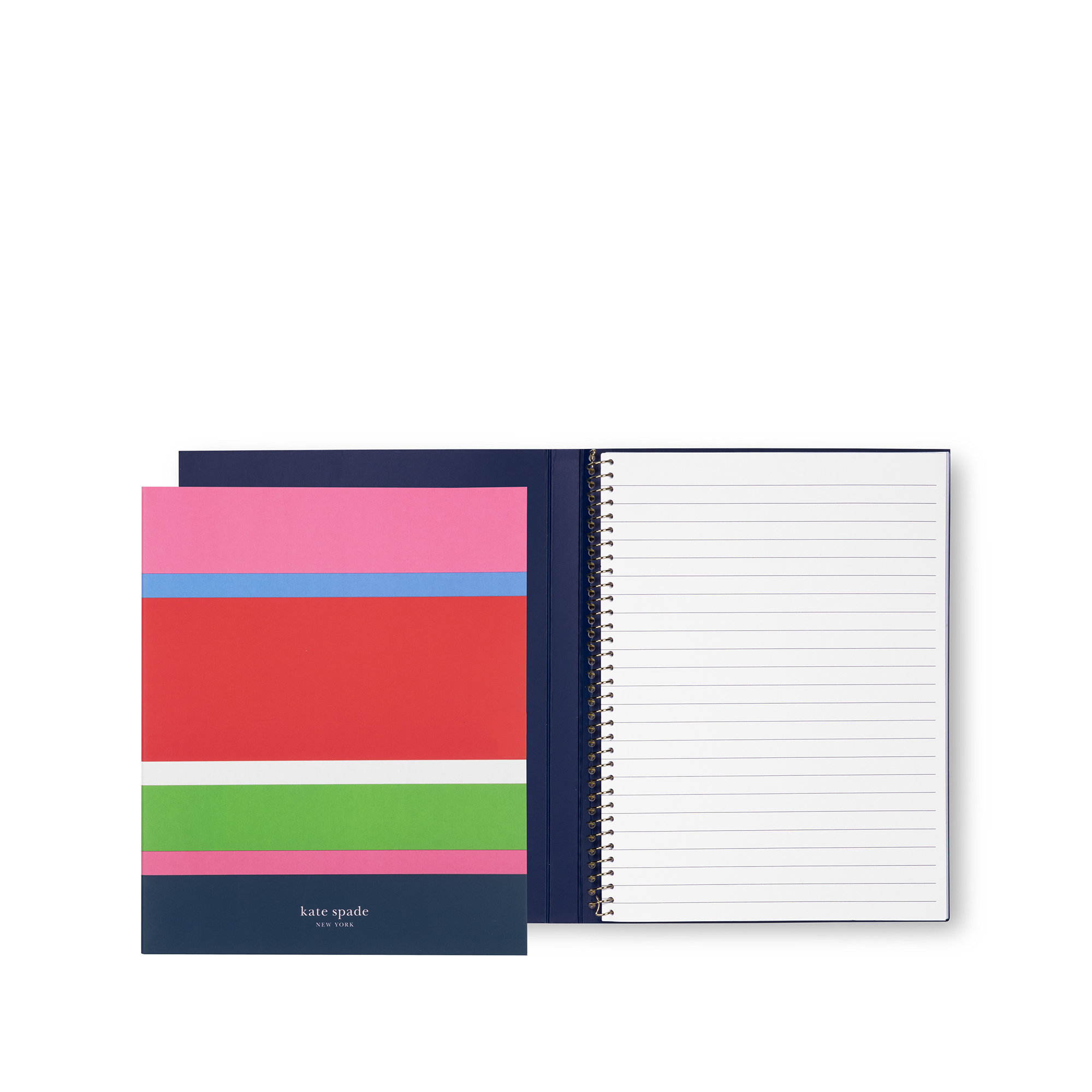 kate spade new york Concealed Spiral Notebook, Sunny Day Stripe | Wayfair