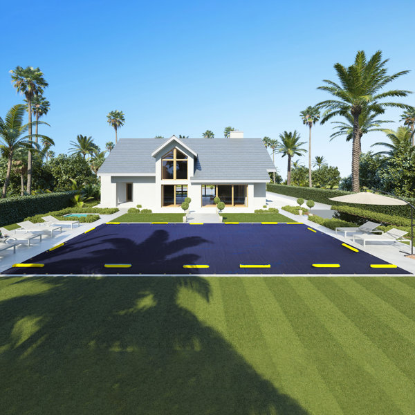 Royal Shade Premium Rectangle Blue Winter Swimming Pool Cover Tarp ...