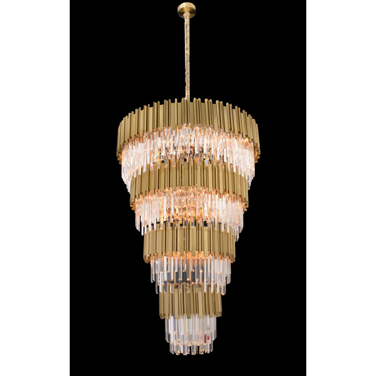 Everly Quinn Shryock 24 - Light Dimmable Tiered Chandelier - Wayfair Canada
