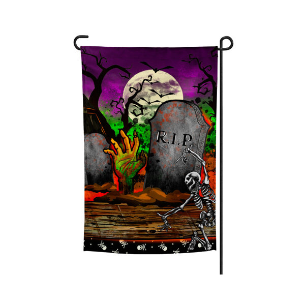 Arlmont & Co. Seanin Double Sided 18'' H x 12'' W Polyester Halloween ...