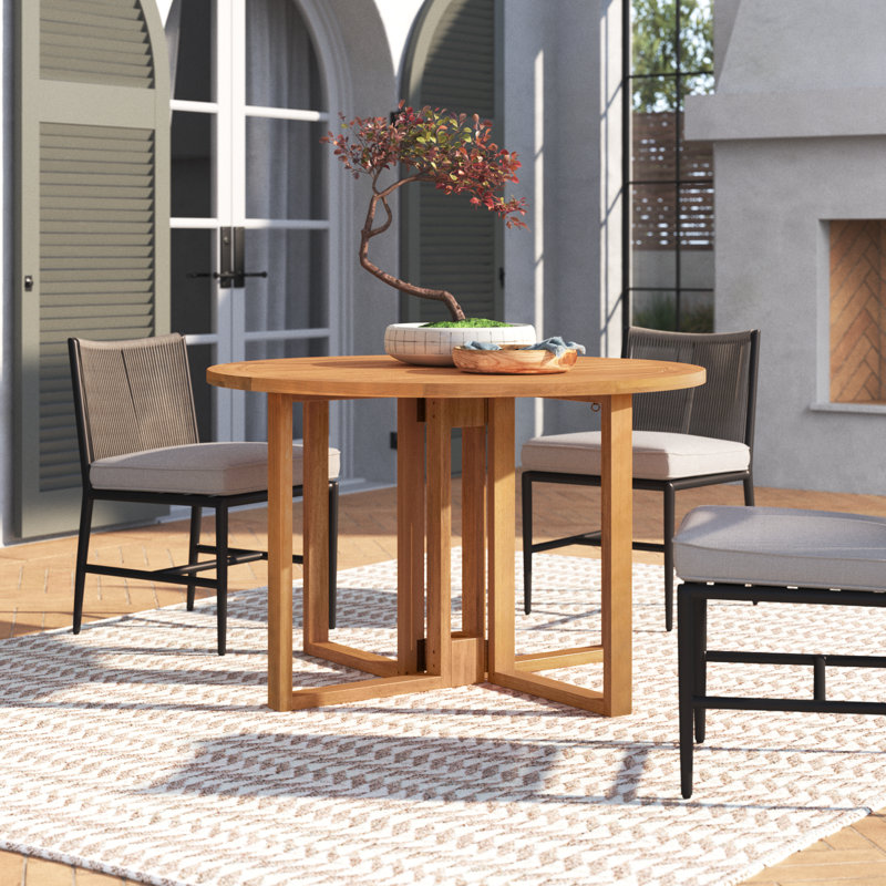 Joss & Main Keat Folding Solid Wood Dining Table & Reviews | Wayfair
