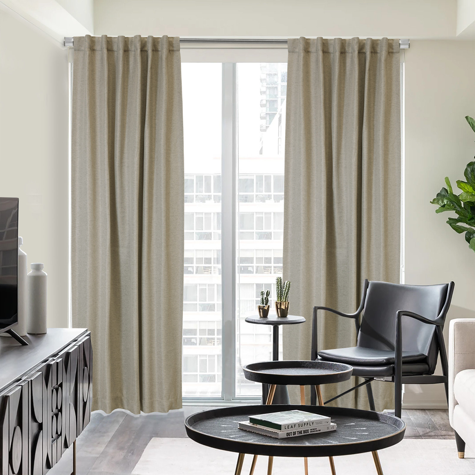 Gracie Oaks Loys Polyester Curtain | Wayfair