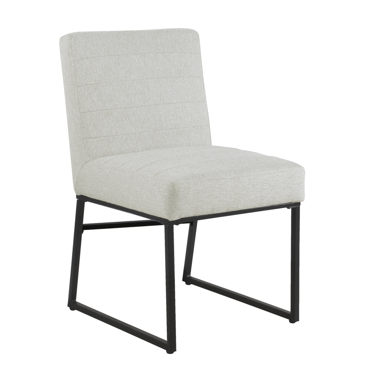 Wade Logan® Belsy Channeled Metal Dining Chair - Sustainable Gray Woven ...